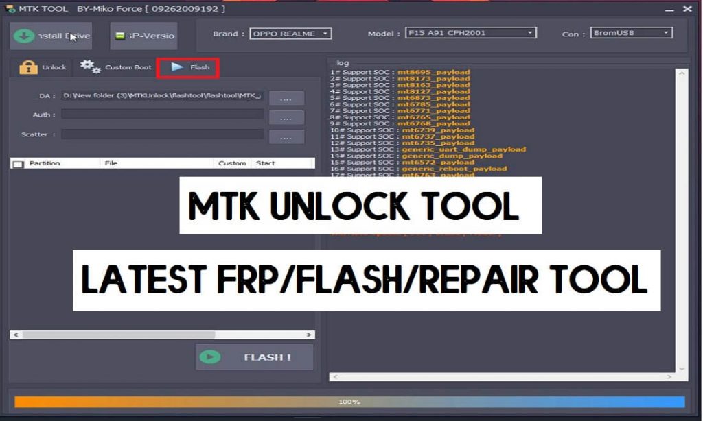 Download MTK Unlock Tool - All in One MTK FRP, Pattern Tool - 2022