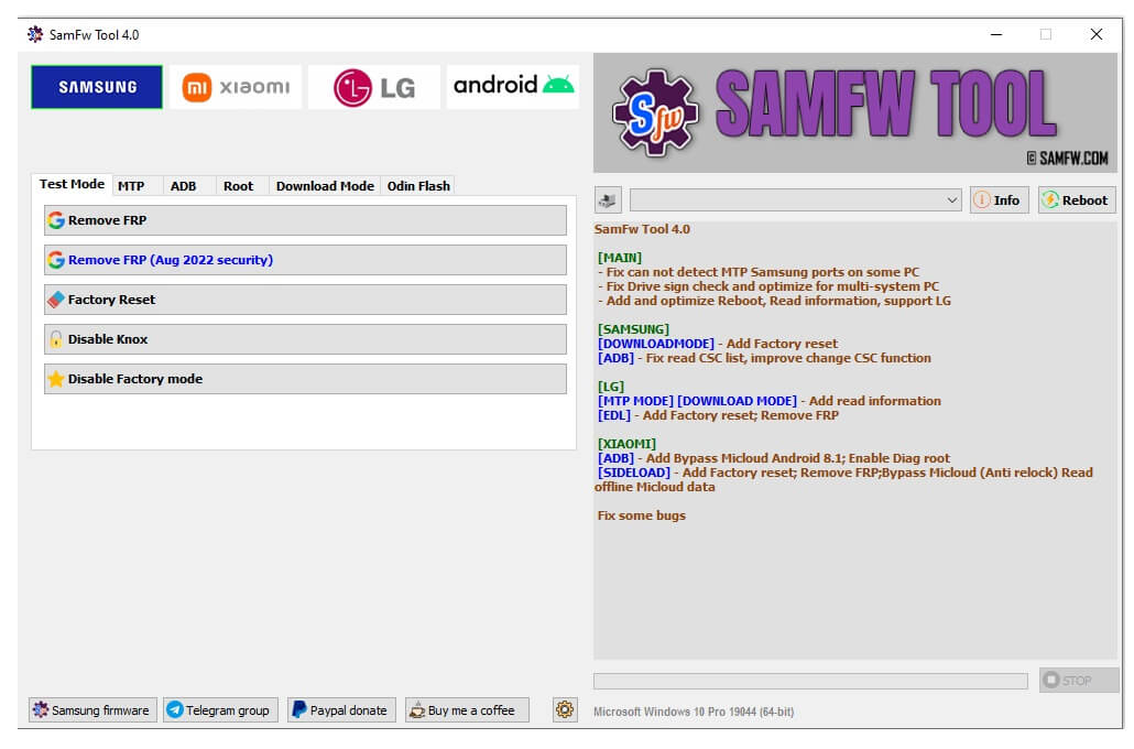SamFW Tool FRP Download V5.3 Latest Version - Frp Bypass Files