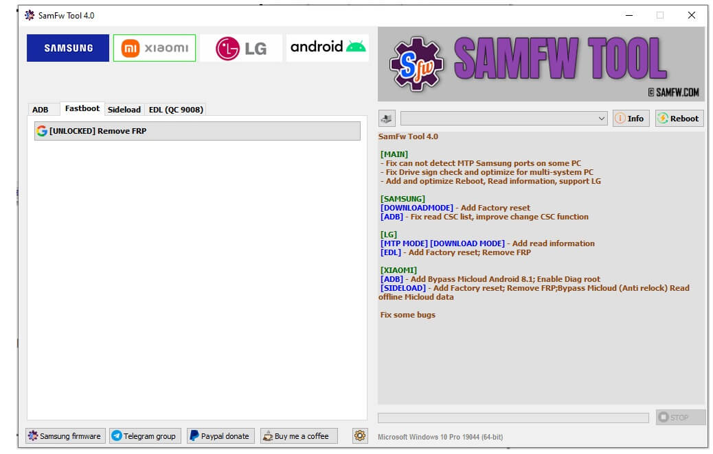 SamFW Tool V4.9 Download : One-Click Samsung FRP [Latest]