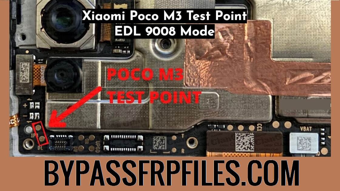 Xiaomi Poco M3 EDL Point (Test Point) Reboot to EDL Mode 9008