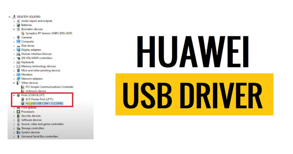 Download Huawei USB Driver Latest (Huawei USB COM 1.0)
