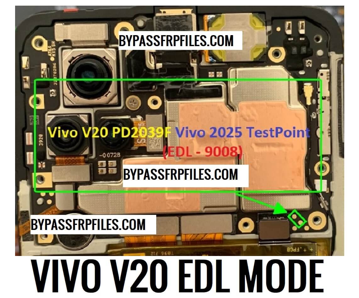 Vivo V20 EDL Point (Test Point) Reboot to EDL Mode 9008 - Frp Bypass Files