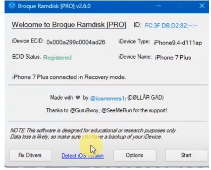 Broque Ramdisk Pro V2.7 Download [iCloud Bypass for iOS] - Frp Bypass Files