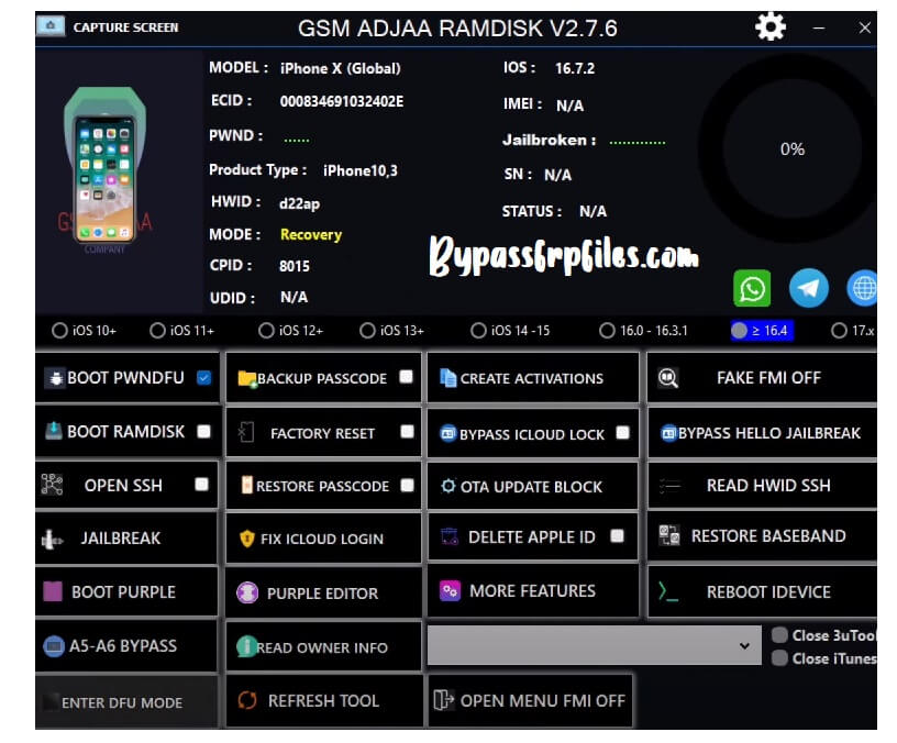 Download GSM ADJAA Ramdisk Tool V2.7.6 Latest Version