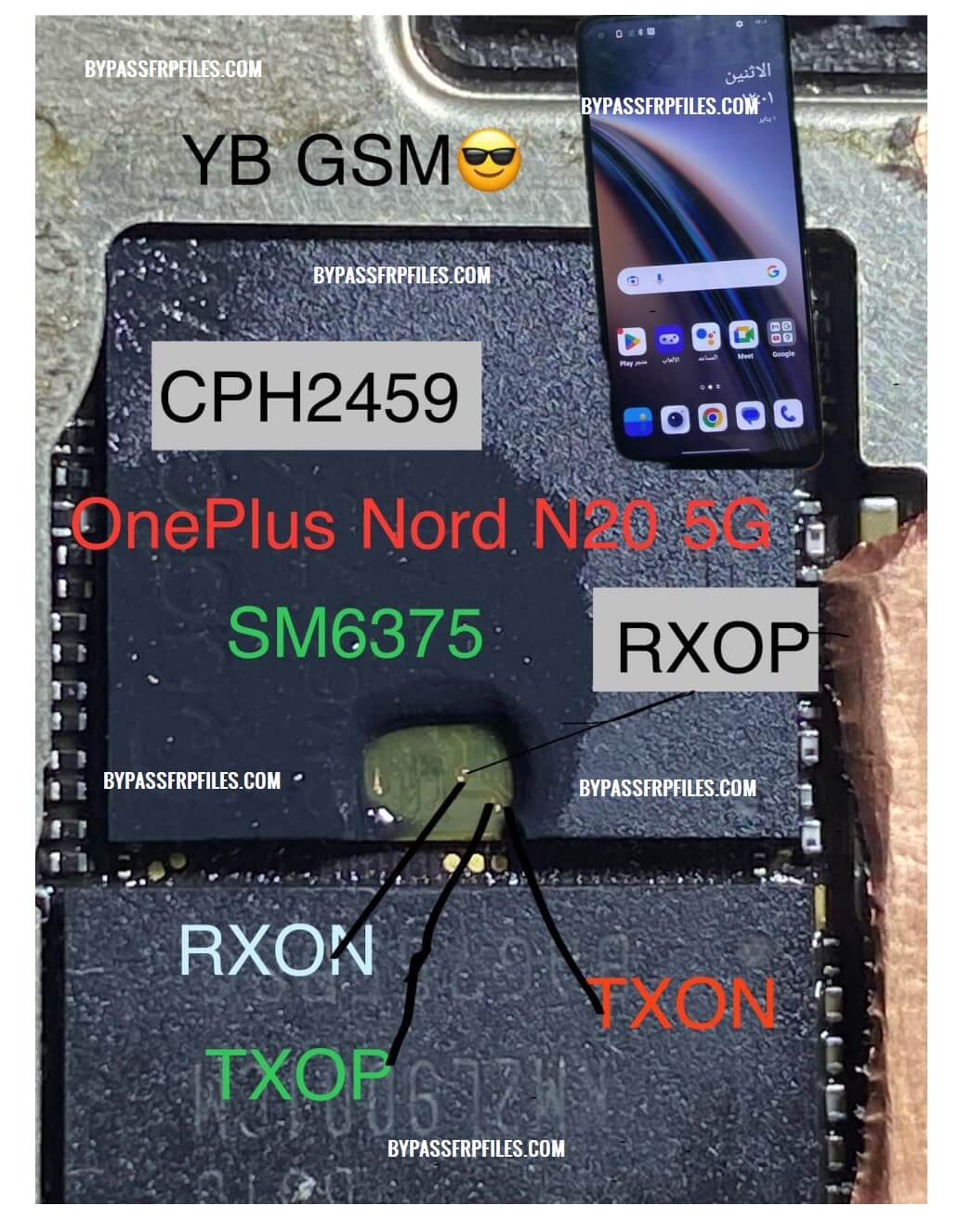 OnePlus Nord N20 5G CPH2459 UFS ISP PinOUT | Test Point - Frp Bypass Files