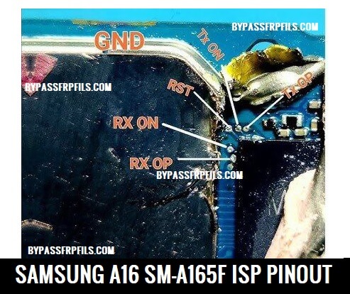 Samsung A16 SM-A165F ISP Pinout | Test Point