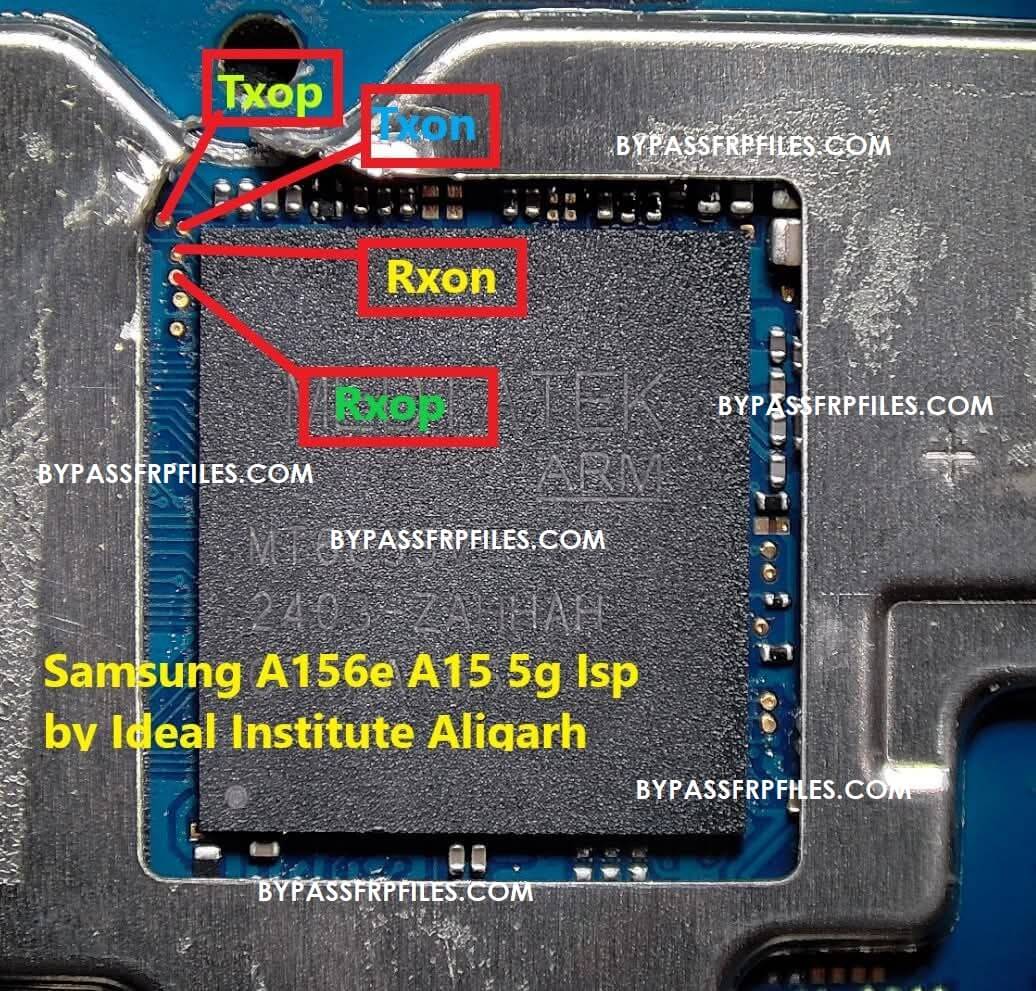 Samsung A15 5G SM-A156 UFS ISP Pinout | Test Point - Frp Bypass Files