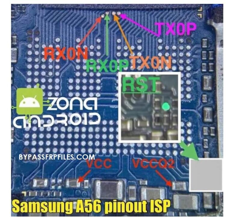 Samsung Galaxy A56 SM-A566B/E UFS ISP PinOUT & Test Point - Frp Bypass ...