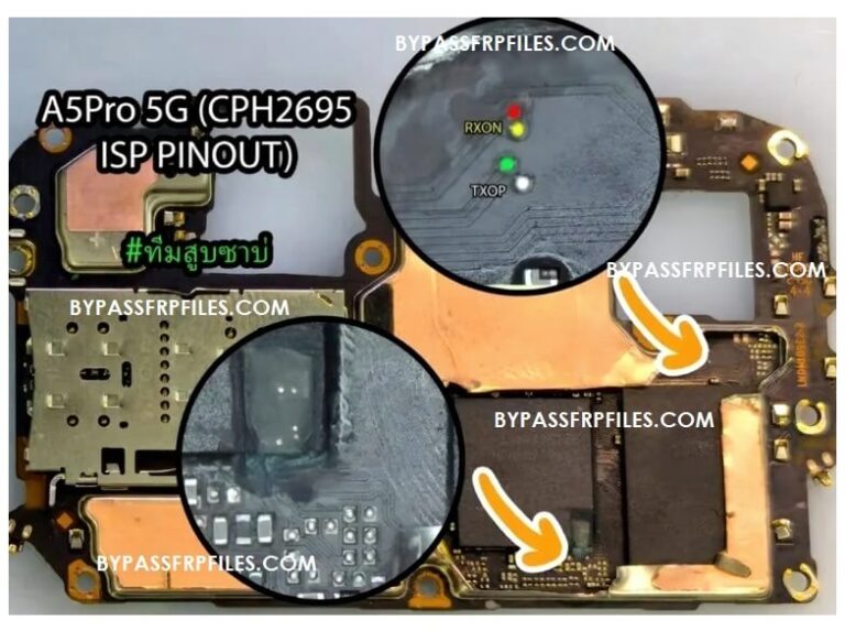 Oppo A5 Pro 5G UFS ISP Pinout | Test Point - Frp Bypass Files