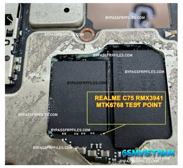 Realme C75 RMX3941 Test Point – Reboot BROM Mode - Frp Bypass Files