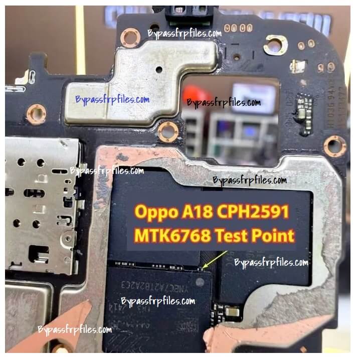 Oppo A18 CPH2591 Test Point – Force to MTK BROM Mode - Frp Bypass Files