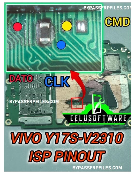 Vivo Y17s V2310 ISP PINOUT (EMMC) - FRP Bypass-bestanden